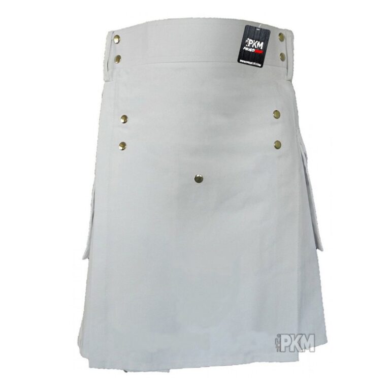Men's White Utility Kilt